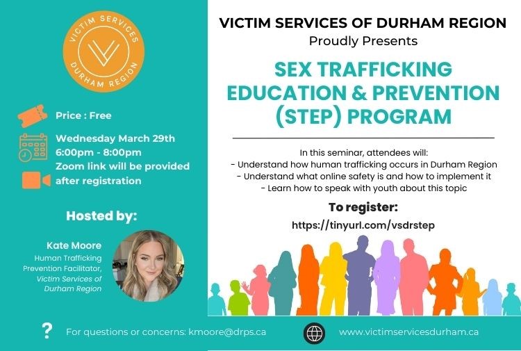 Sex Trafficking Education And Prevention Step Program Durham Regional Police Service